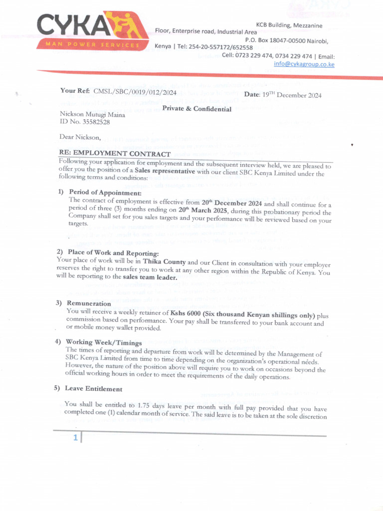 Nickson Mutugi Maina | PDF