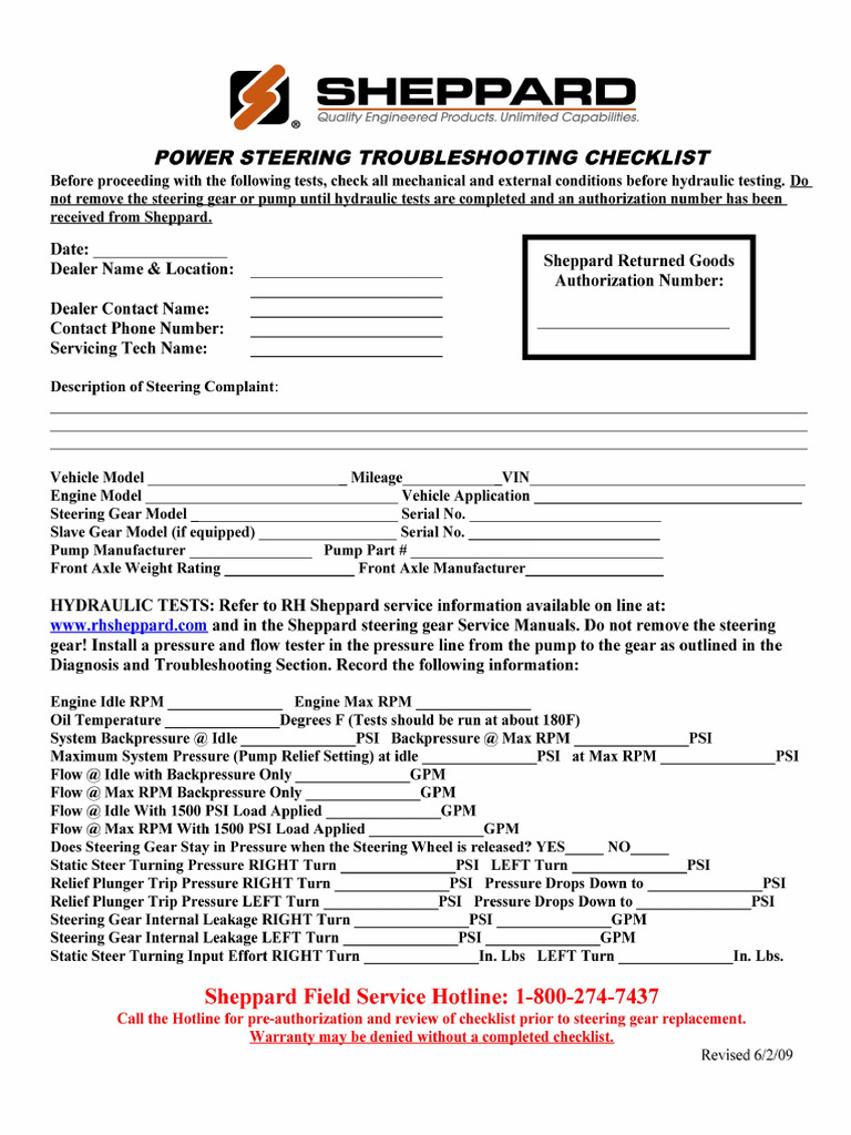 Troubleshooting Checklist | PDF