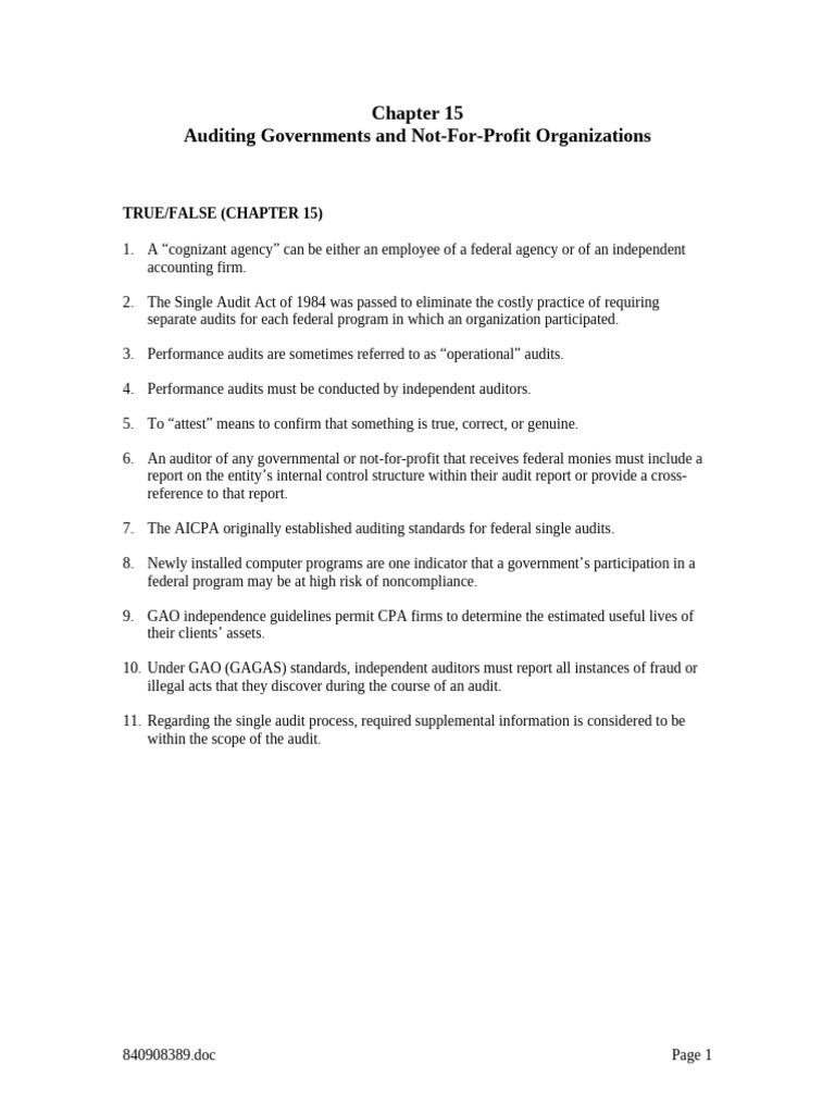 ch15 | PDF | Audit | Internal Control