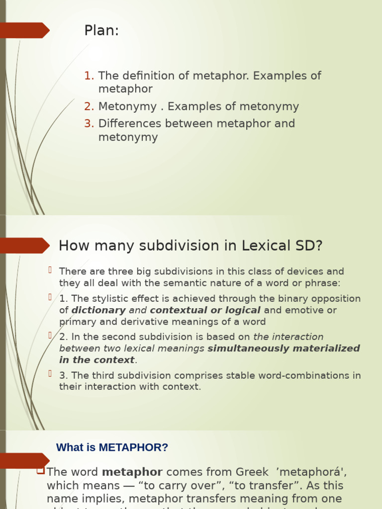 Lexical SD Met Meton Iron | PDF | Metaphor | Irony