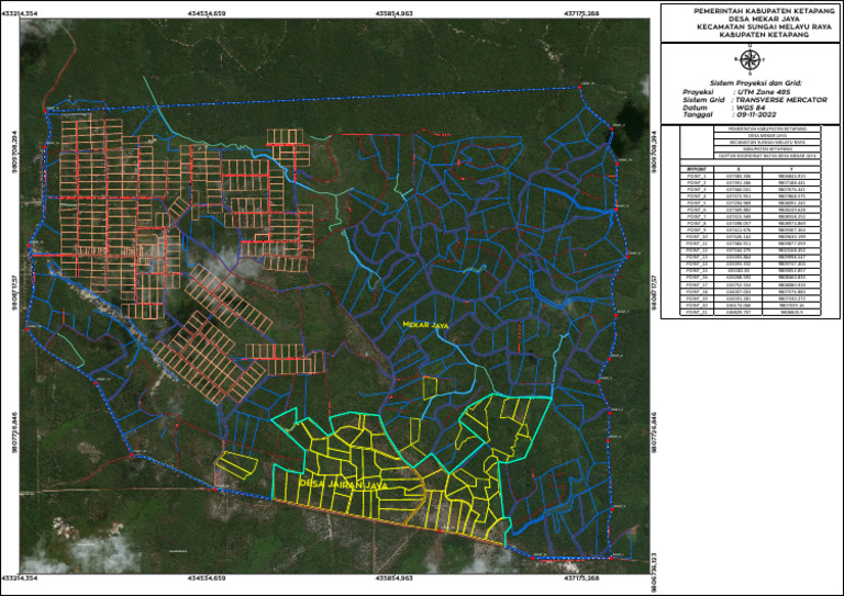 Layout Batas Desa Mekar Jaya | PDF