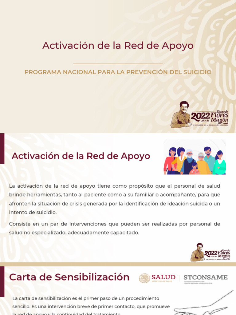 Activaci N Red de Apoyo Pagina | PDF | Suicidio | Sicología