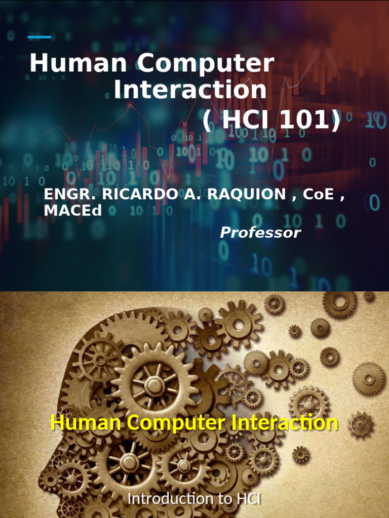 Introduction To Humancomputer Interaction Presentation Pdf Human Computer Interaction