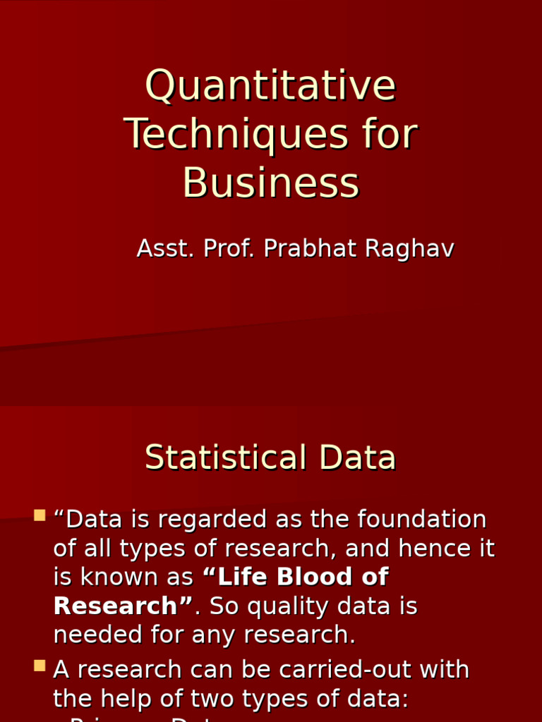 Business_Statistics_ppt(Data Types and Presentation) | PDF | Data ...