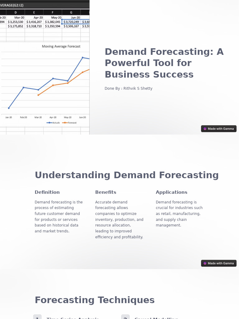 Demand Forecasting for Business Success | PDF | Forecasting | Analytics
