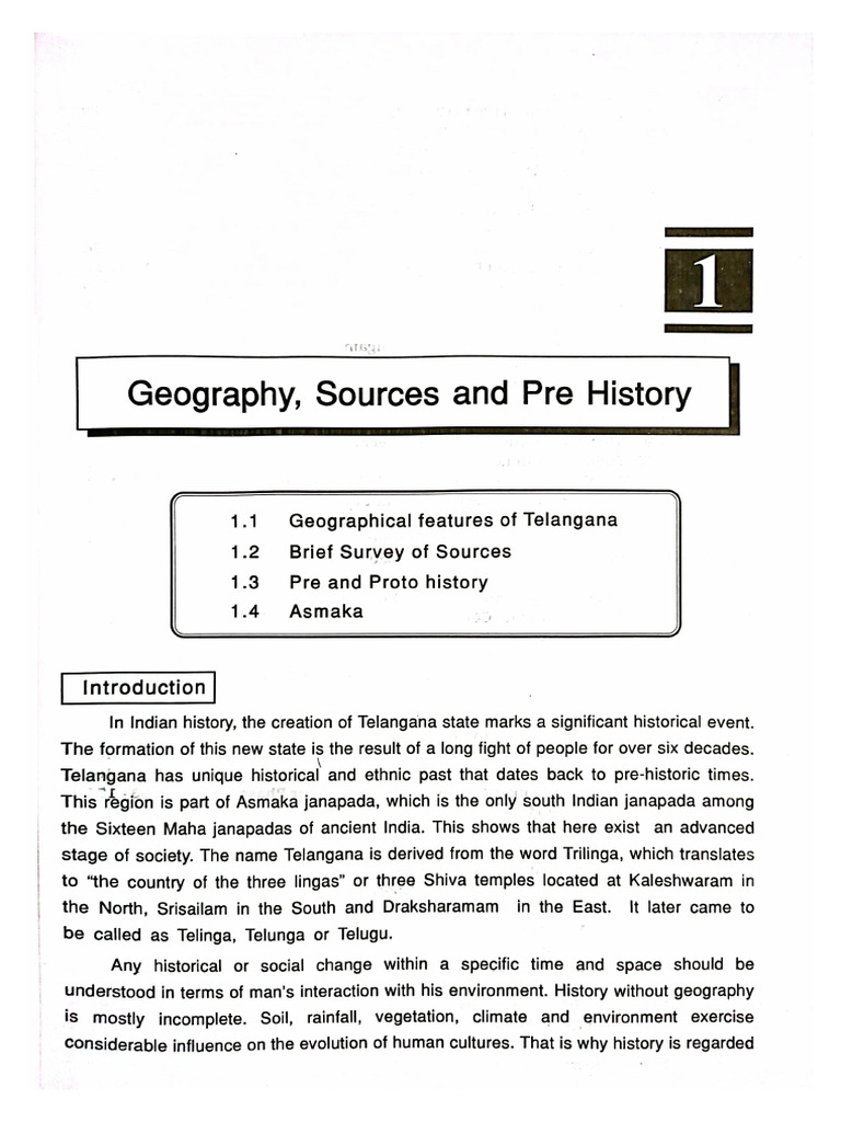 Geography, Sources and Pre History (IIYear) | PDF