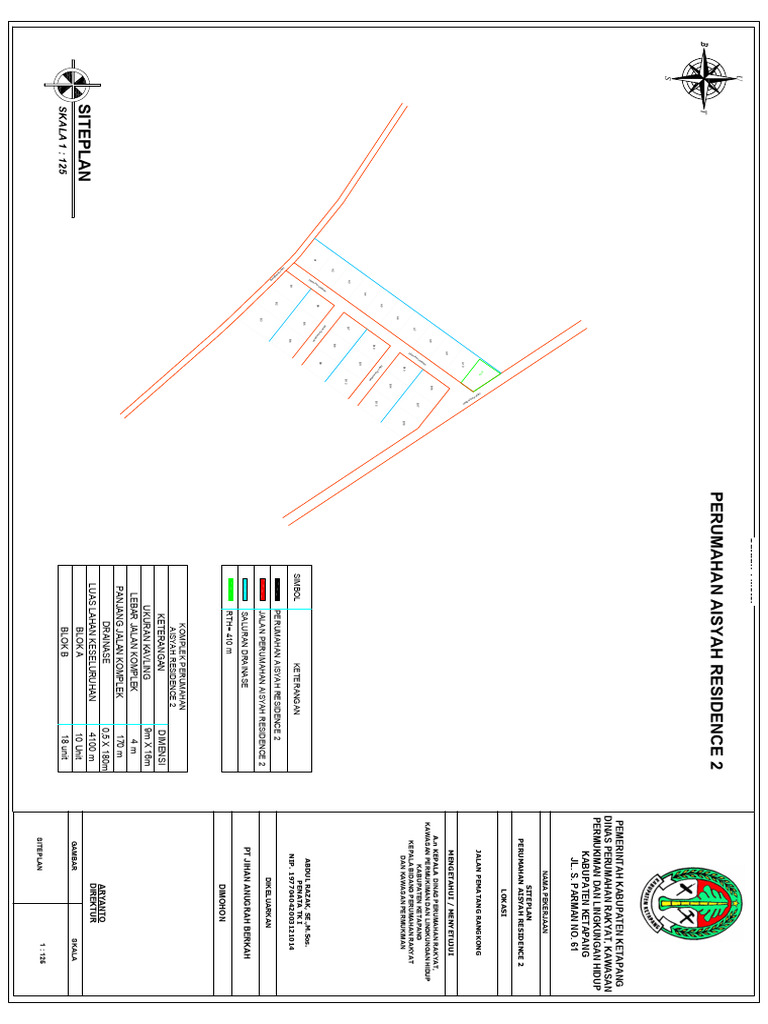 SITEPLAN AISYAH RESIDENCE 2 REFISI A3 | PDF