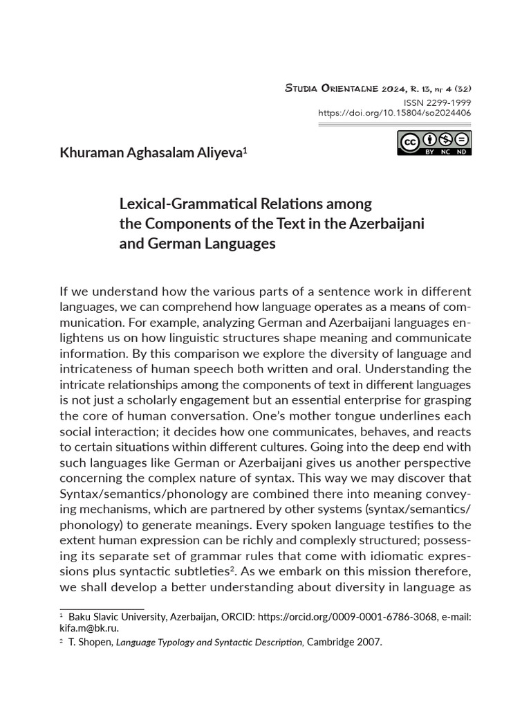 Lexical-Grammatical Relations Among The Components | PDF | Linguistics | Syntax