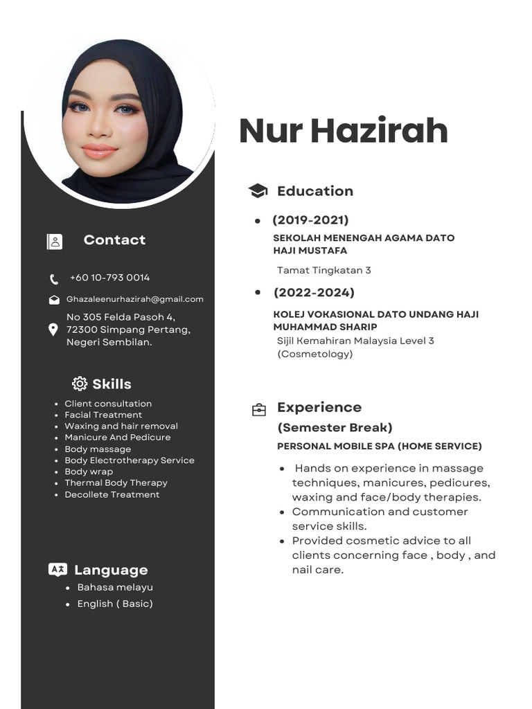 Resume Nur Hazirah | PDF