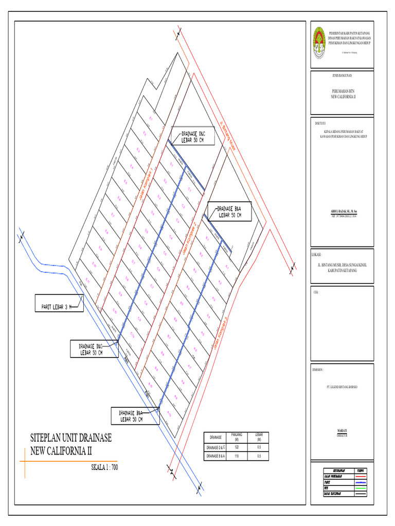 Siteplan Unit Drainase | PDF