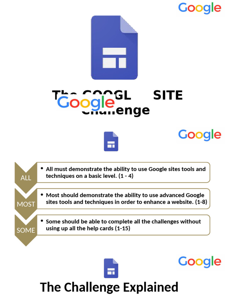 The Google Site Challenge | PDF | Software | Computing