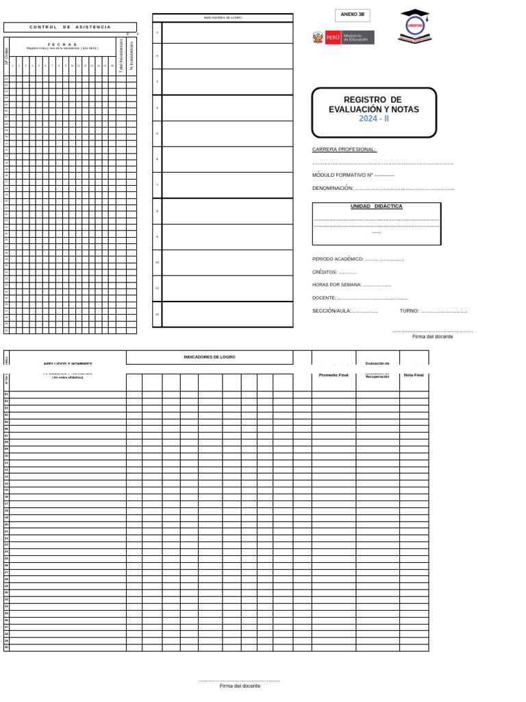 Registro de Notas Académicas | PDF