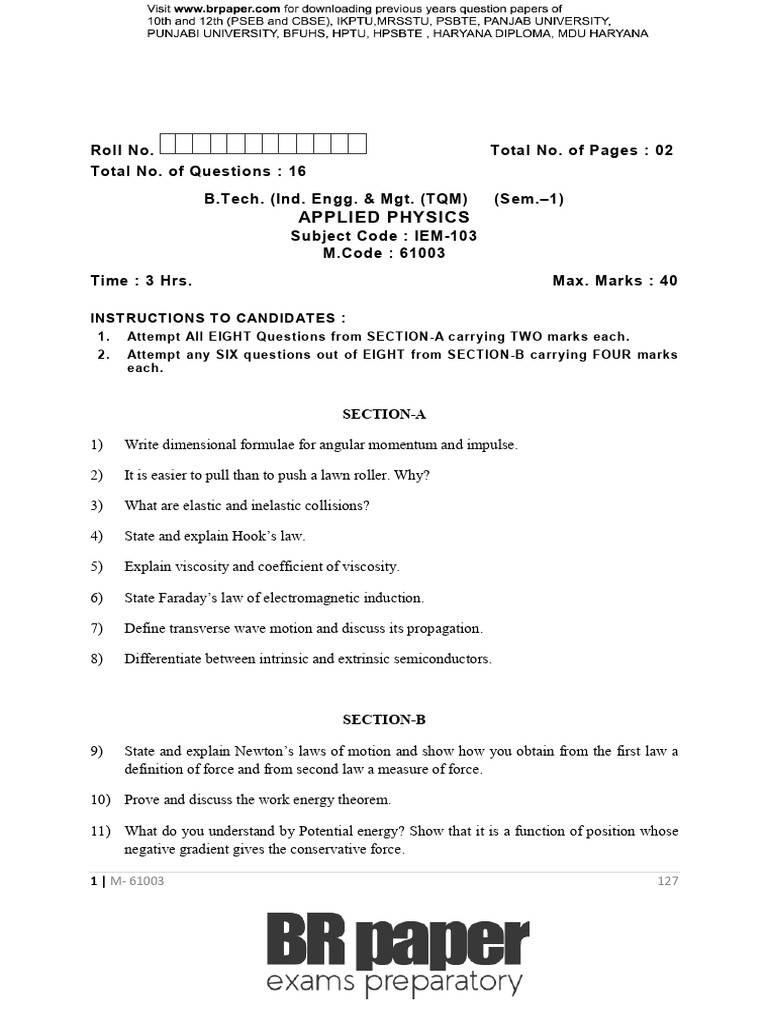 AP(1st-2nd)Dec2020 | PDF | Force | Waves