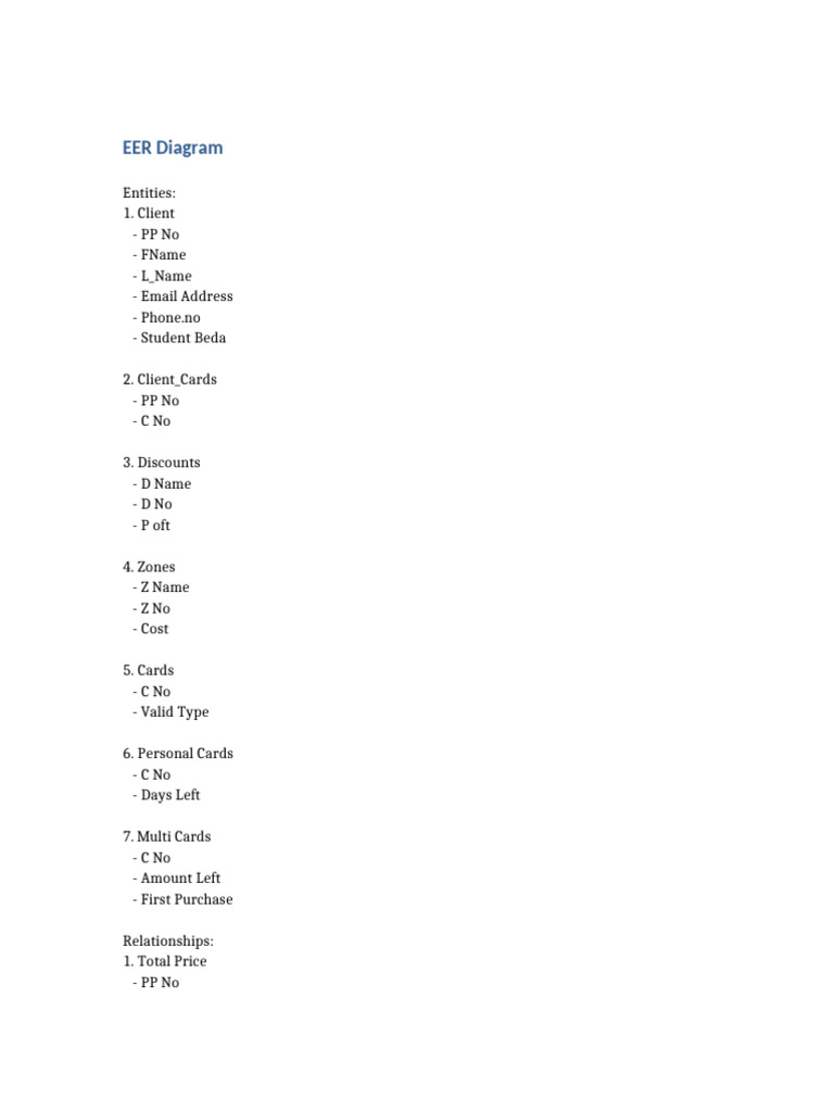 EER Diagram Overview | PDF