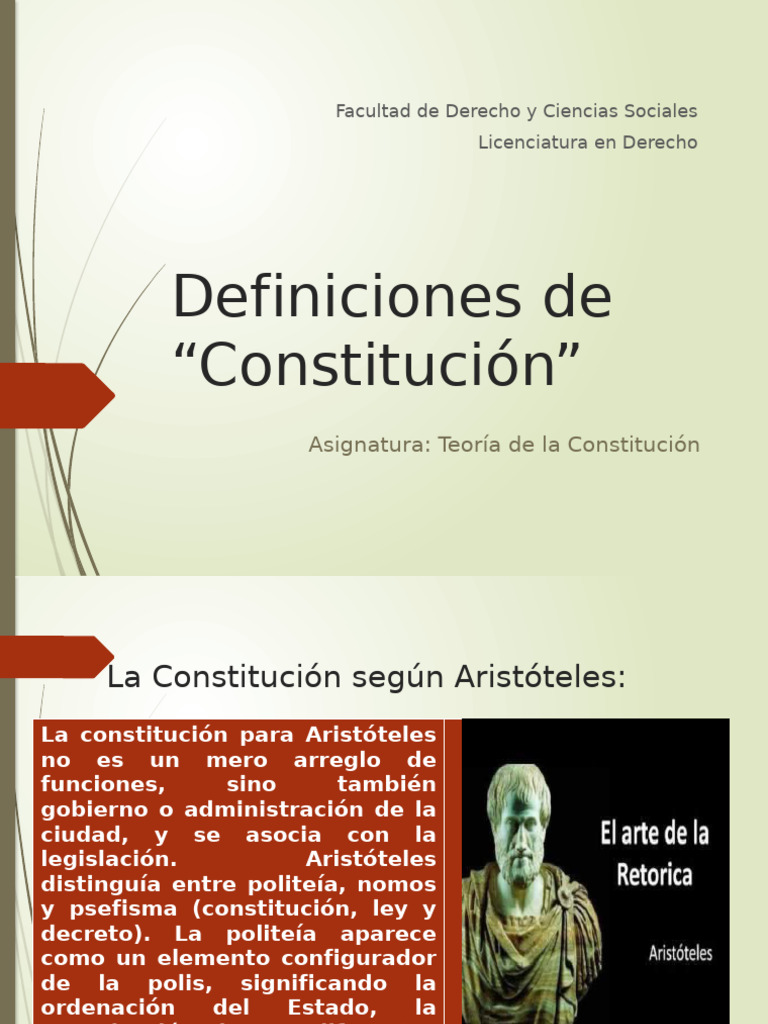 Tema 1. Que Es Una Constitución (1) | PDF | Constitución | Contrato social
