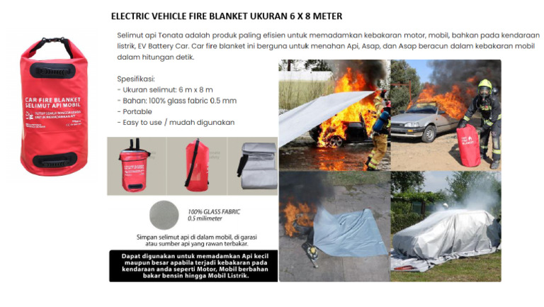 Electric Vehicle Fire Blanket 6x8m | PDF