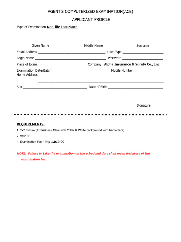 APPLICATION IC Examination - 2021 | PDF