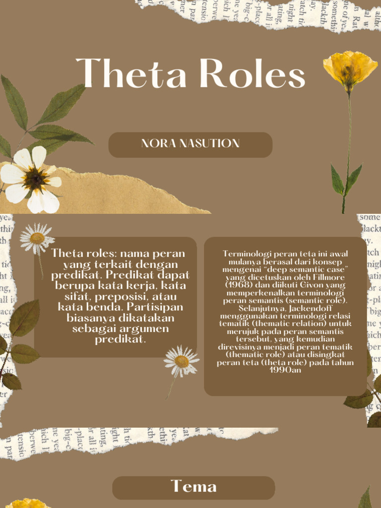 Theta Roles | PDF