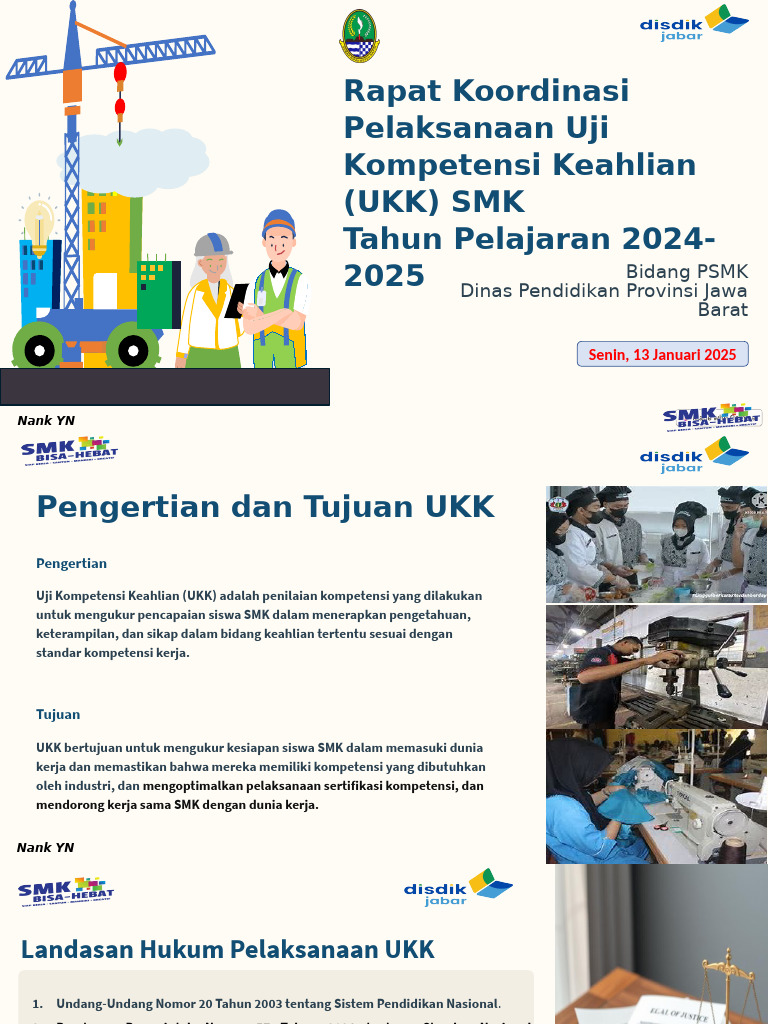Pelaksanaan Uji Kompetensi Keahlian UKK SMK Tahun Pelajaran 2024 2025 | PDF