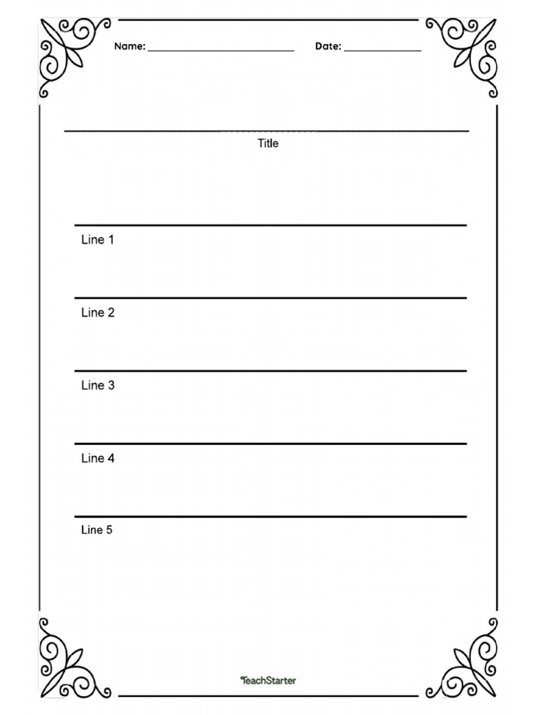 Limerick Template | PDF