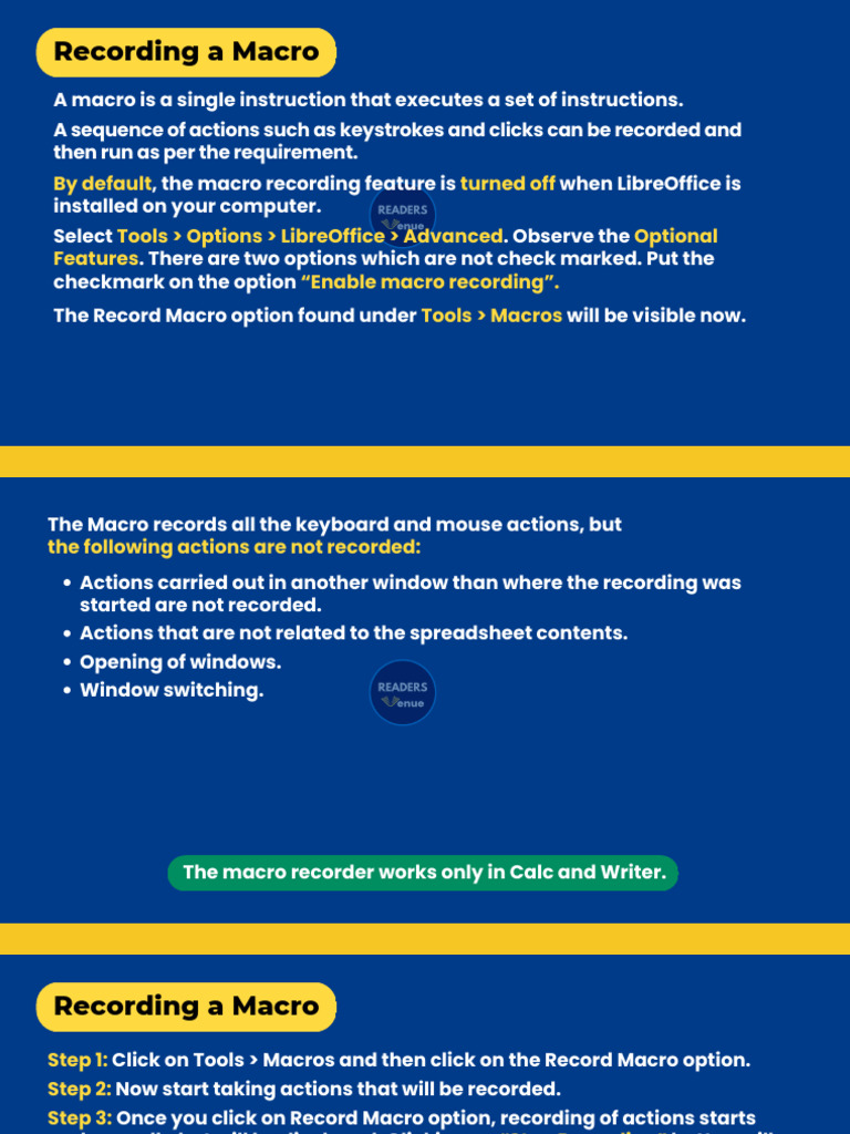 Using Macro In Spreadsheet Notes Readers Venue Pdf Macro Computer Science Computer Keyboard