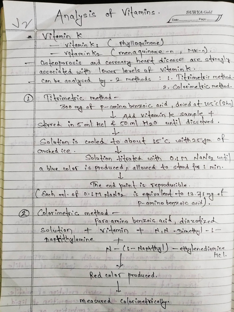 Analysis of Vitamins | PDF