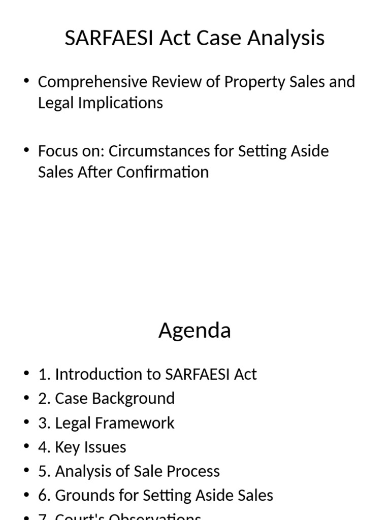 SARFAESI Case Analysis Detailed | PDF | Due Diligence | Security Interest