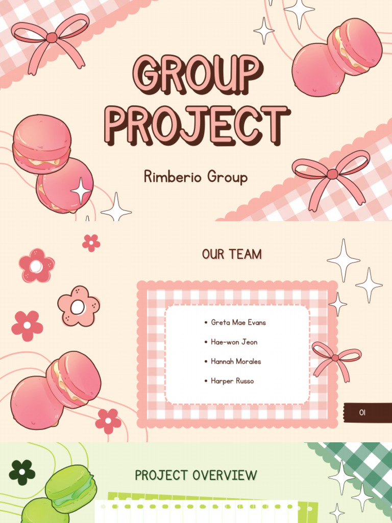 Pink Colorful Cute Illustrative Group Project Presentation | PDF