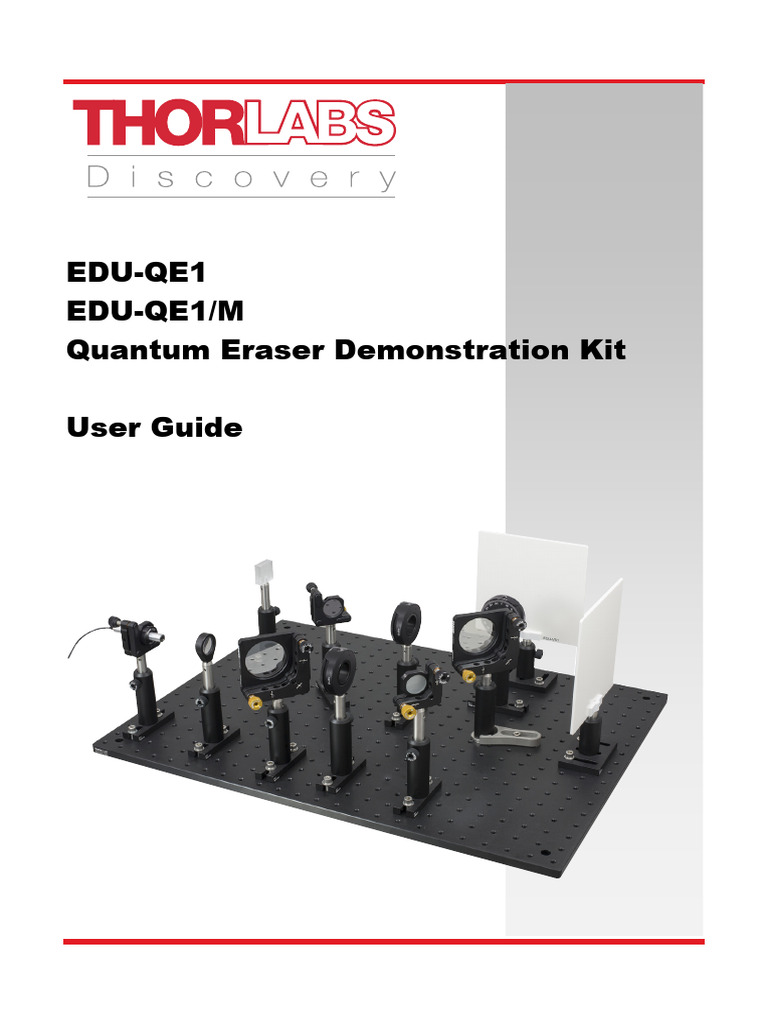 Quantum Eraser Experiment Manual | PDF | Interferometry | Quantum Mechanics