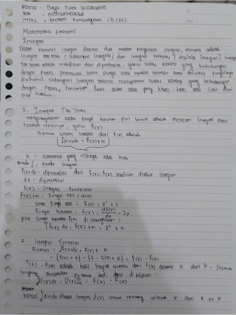 Matek - Bayu Putra Wicaksono - 01021382429168 | PDF