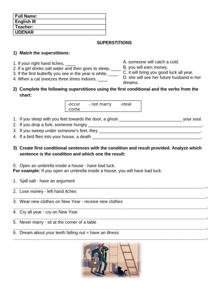 First Conditional - Superstitions | PDF