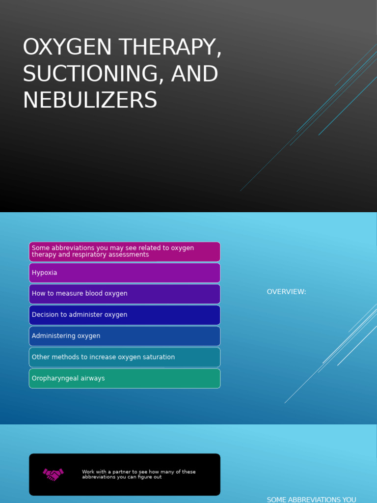OXYGEN THERAPY POWERPOINT 1264 Lab 6 | PDF | Breathing | Clinical Medicine