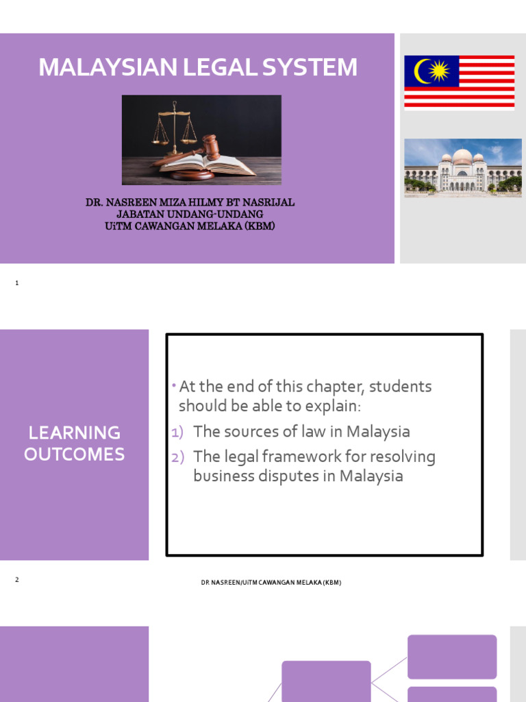 Chapter 1 Malaysian Legal System | PDF | Arbitration | Mediation