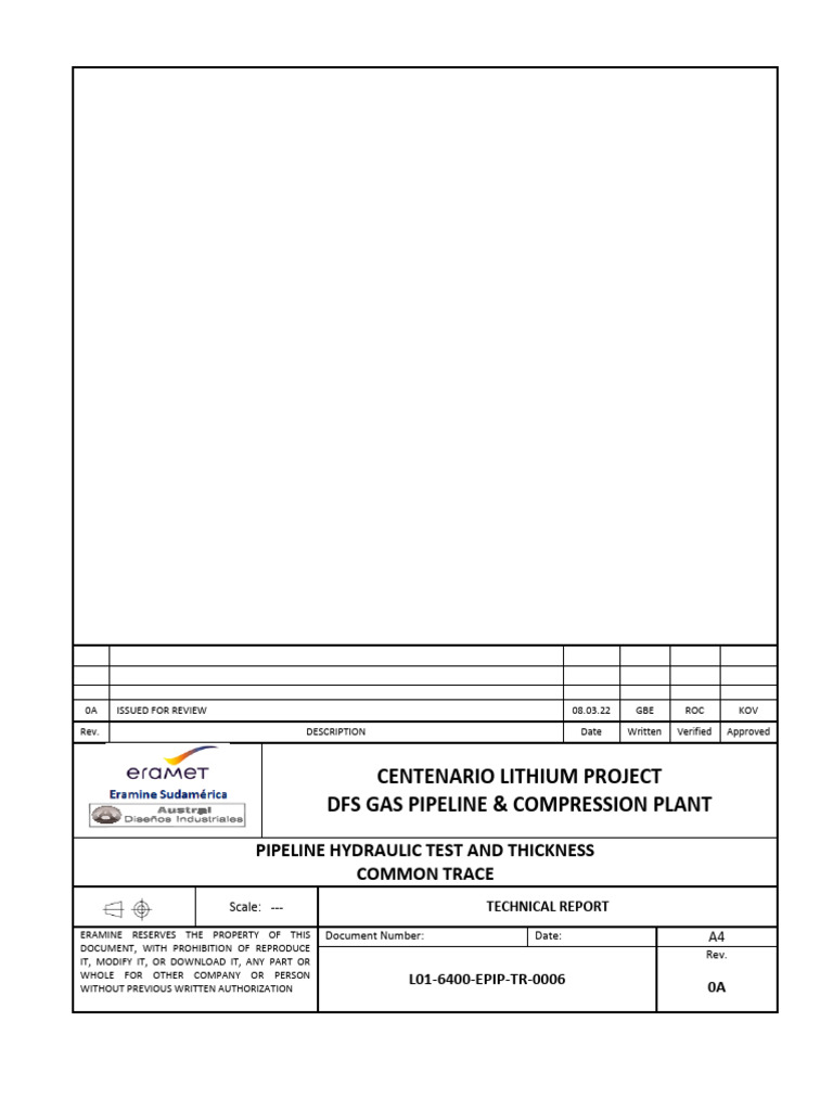 L01 6400 Epip TR 0006 - 0a | PDF | Presión | Gases