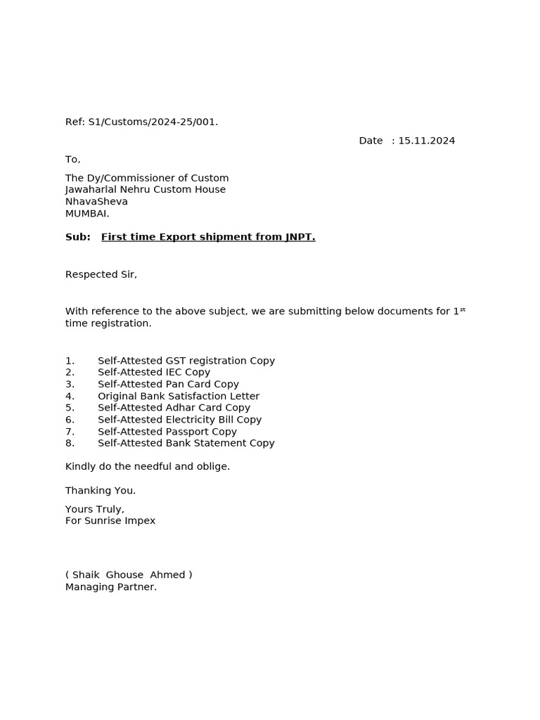 Covering Letter Pdf