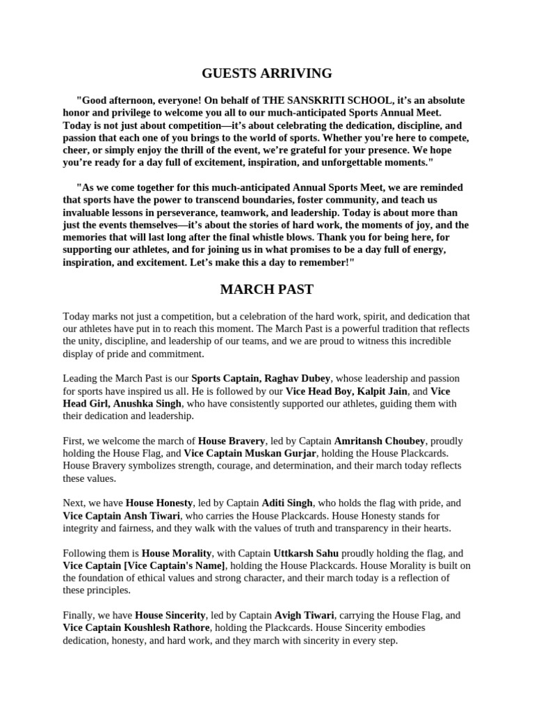 ANCHORING SCRIPT FOR 30TH . NOV | PDF | Dances | Courage