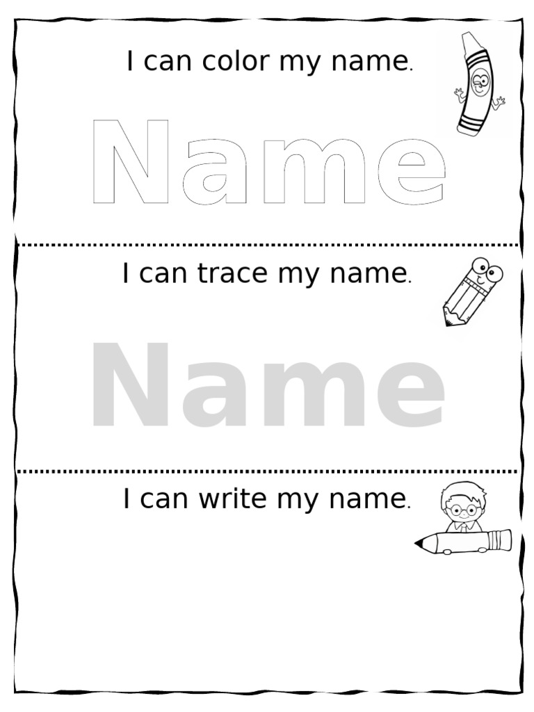 Name Writing and Tracing Activities | PDF