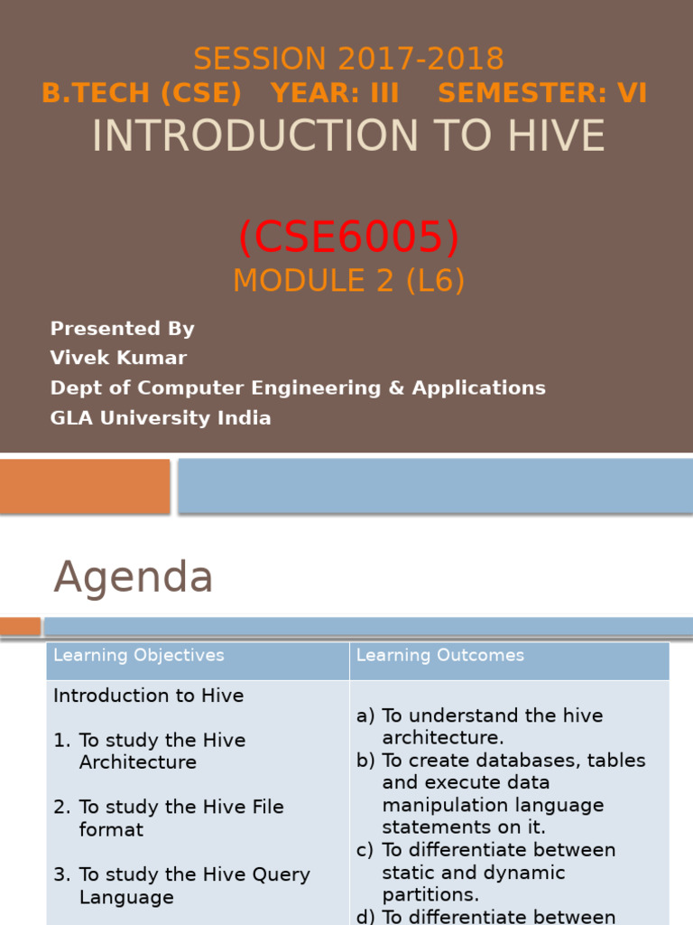 Big Data & Analytics (CSE6005) L6 (2) | PDF | Apache Hadoop | Information Technology