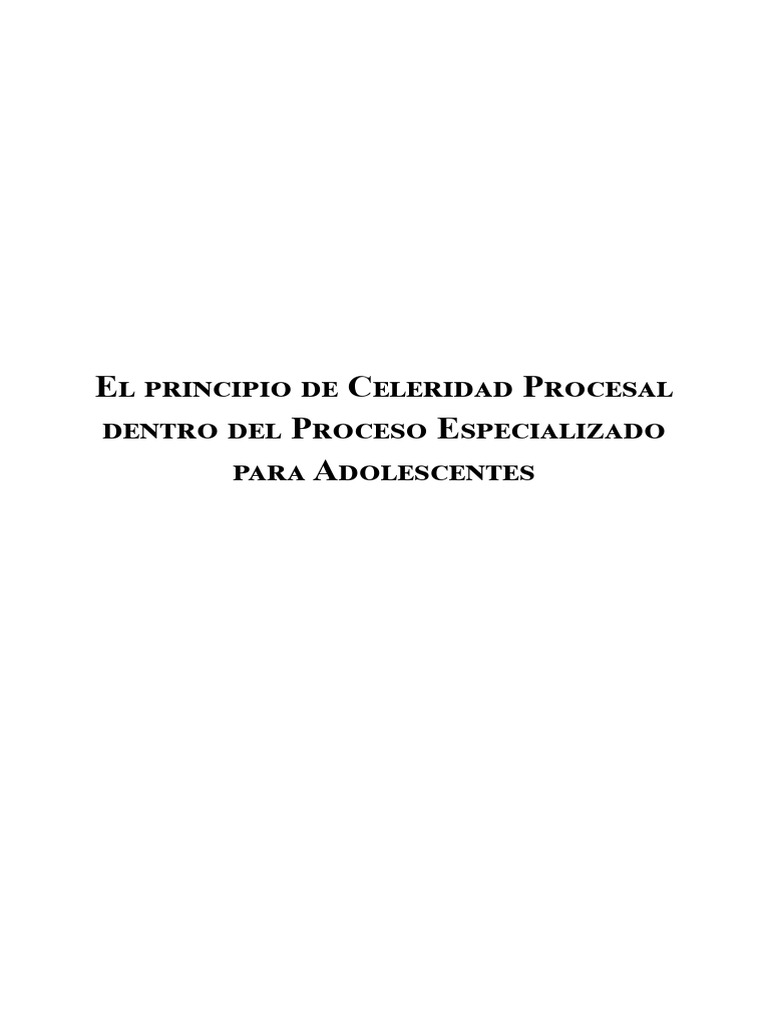 Control de Lectura Principio de Celeridad Procesal | PDF | Ley procesal | Sentencia (ley)