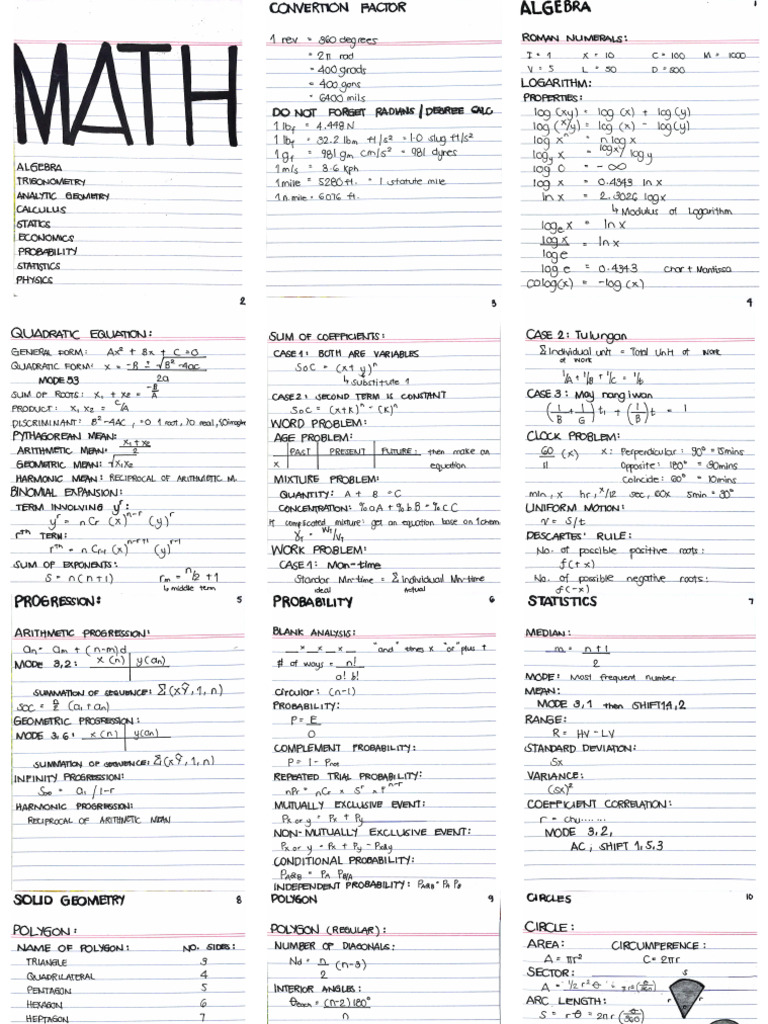 Math Formula Ni Gatos | PDF