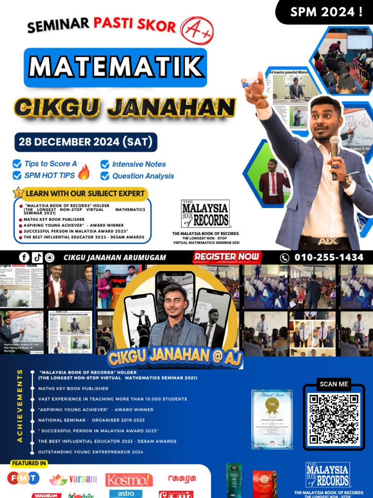 Maths Marathon SPM 2024 Notes | PDF | Quadratic Equation | Equations