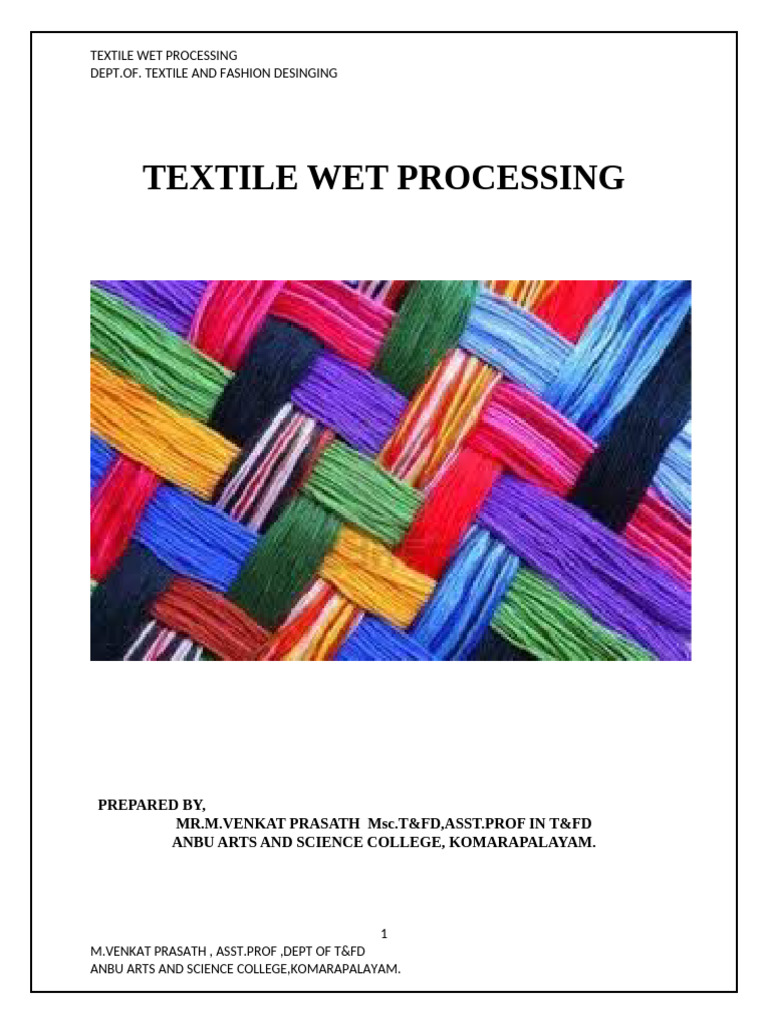 Textile Wet Processing | PDF | Textiles | Materials