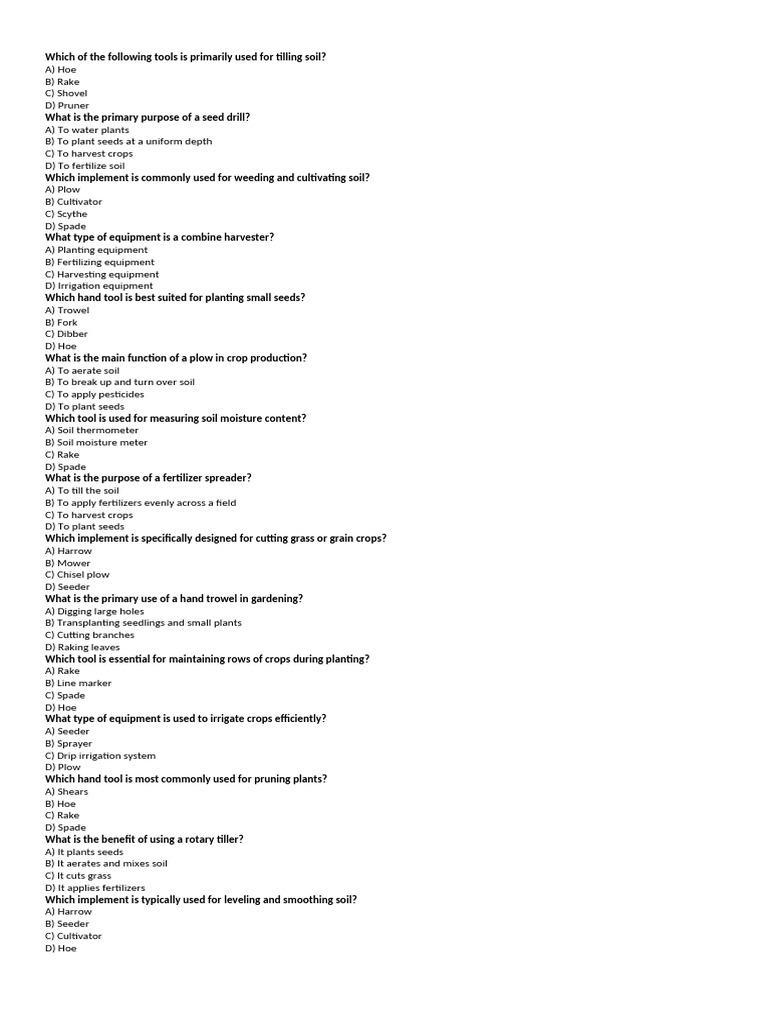 Tle 9 Quiz No. 1 | PDF