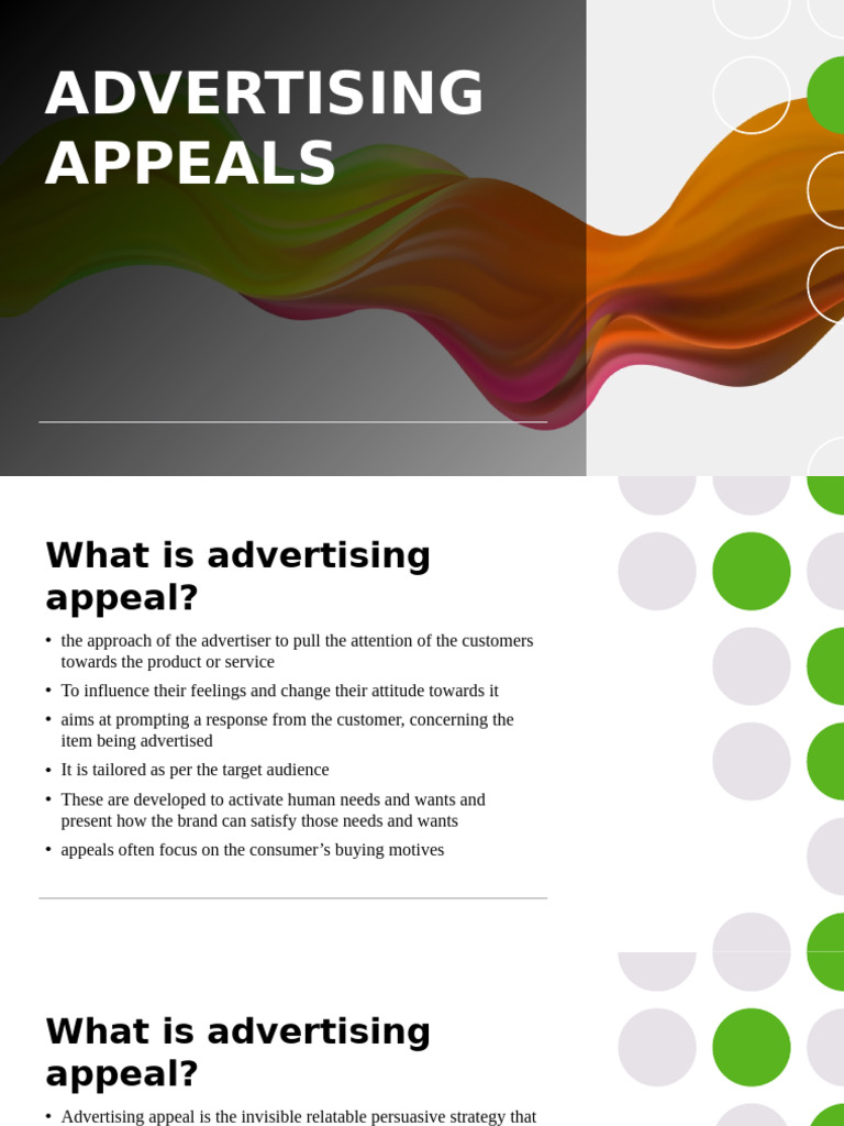 Advertising Appeals | PDF | Advertising | Target Audience