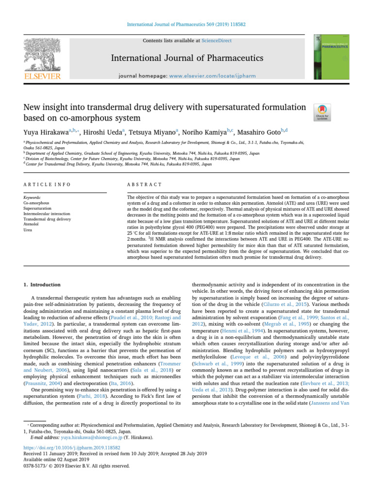 1 s2.0 S037851731930626X Main | PDF | High Performance Liquid ...