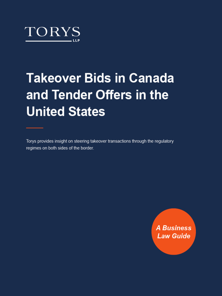 Canada-U.S. Takeover Bid Guide | PDF | Takeover | Securities (Finance)