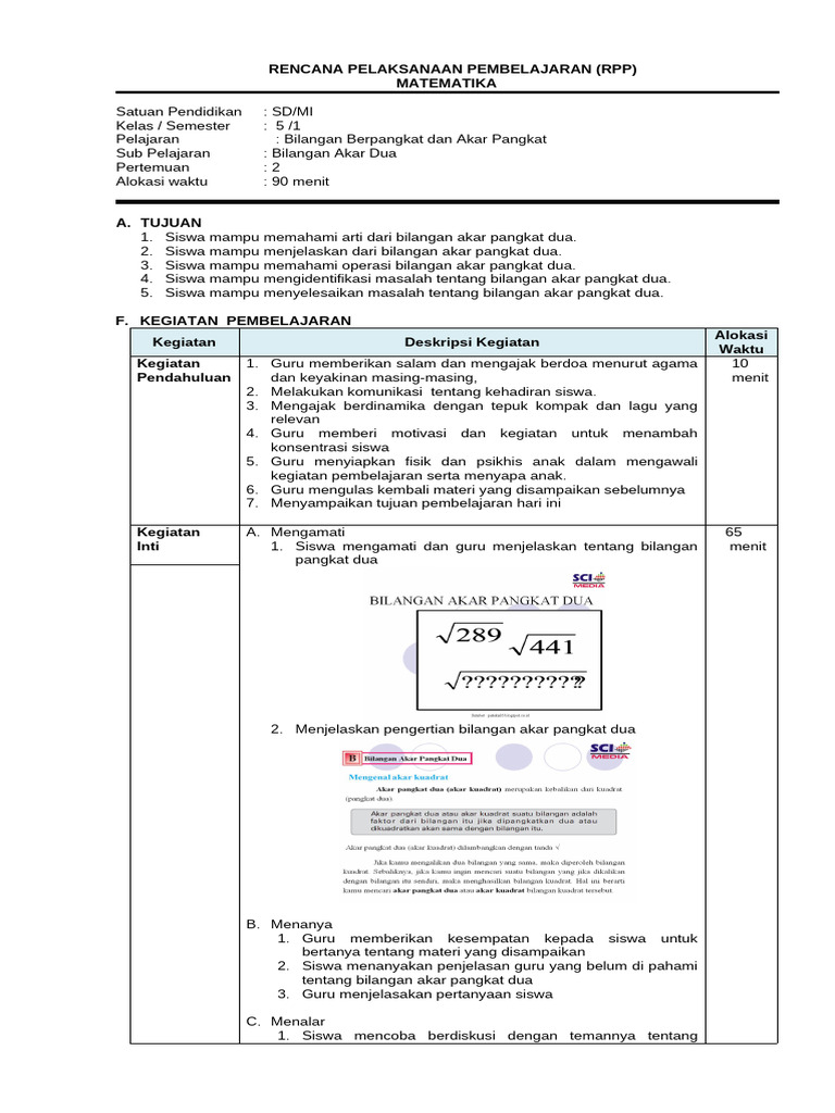 Akar Pangkat Dua | PDF