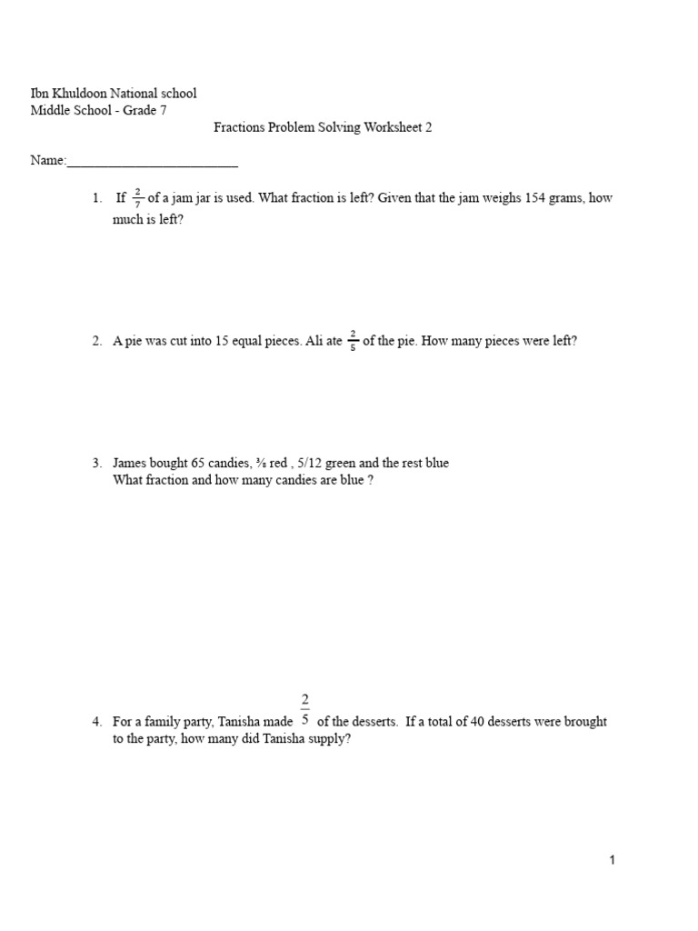 Fraction Problem Solving 2 | PDF | Dell