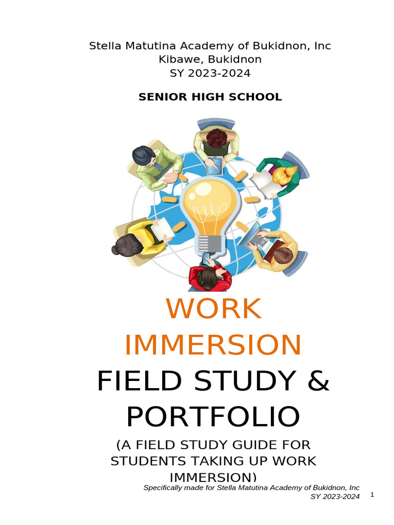 Work Immersion - Field Study | PDF | Résumé | Interview