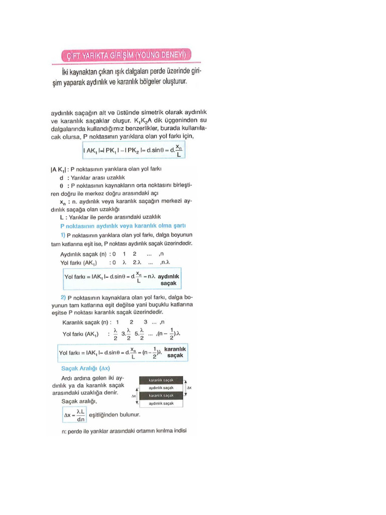 FİZİK NOTLARI | PDF